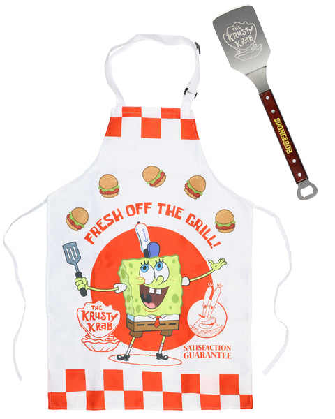 SpongeBob SquarePants Krusty Krab Krabby Patty Apron And Grill Metal S ...