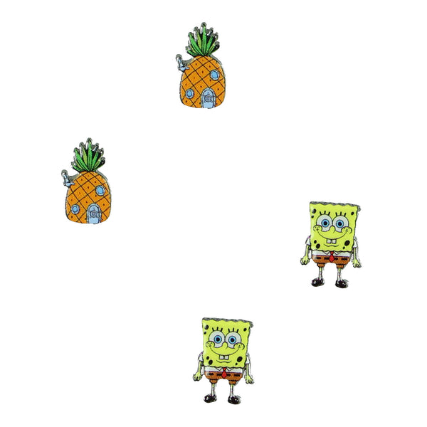 Nickelodeon SpongeBob SquarePants 6-Pairs Jewelry Stud Earring Set ...